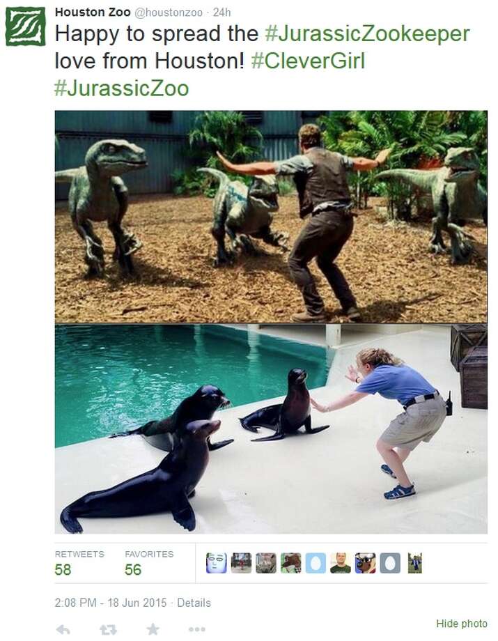 New 'Jurassic World' meme unites the world's zookeepers - Houston Chronicle