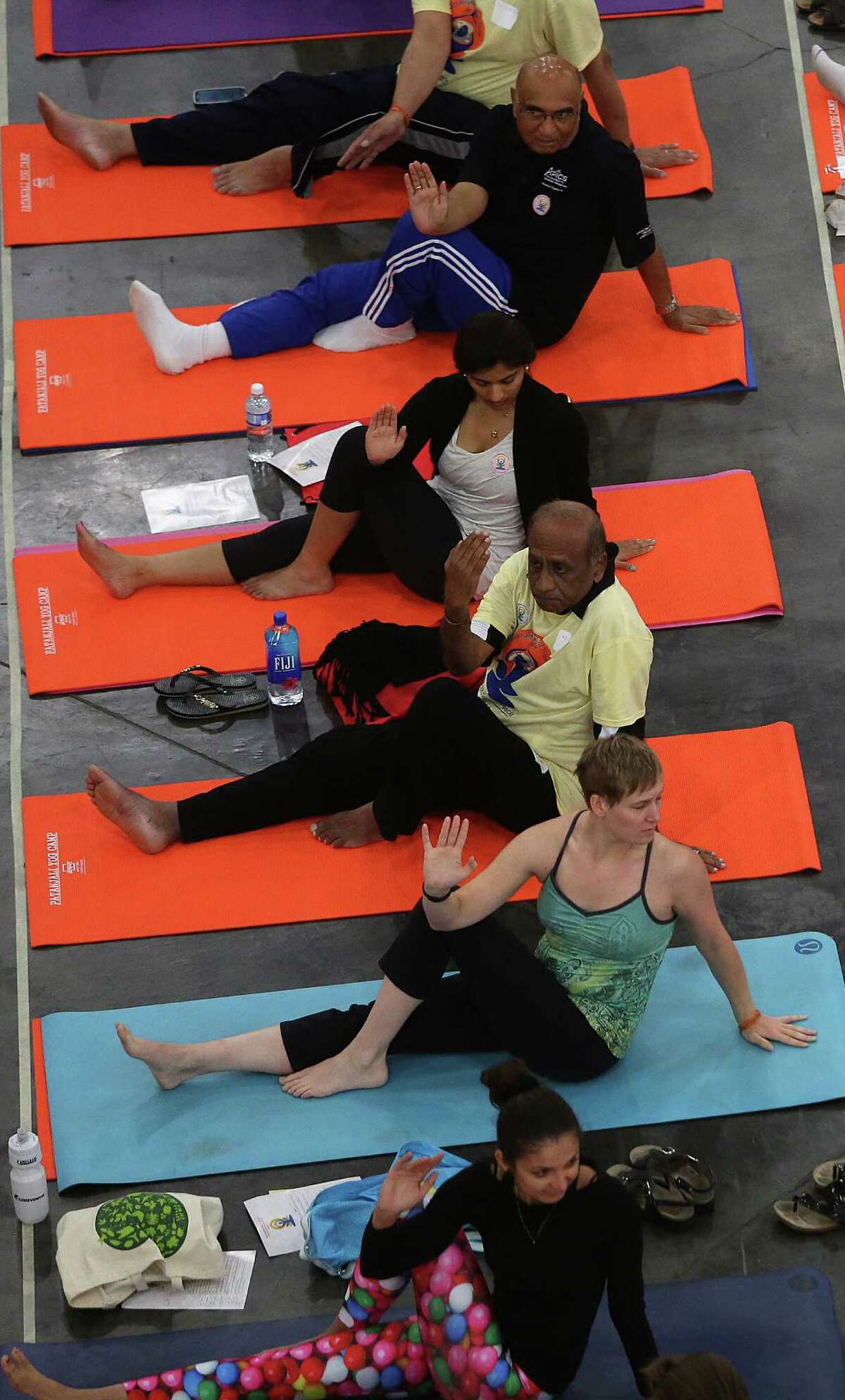 Thousands of Houstonians unite at inaugural yoga celebration