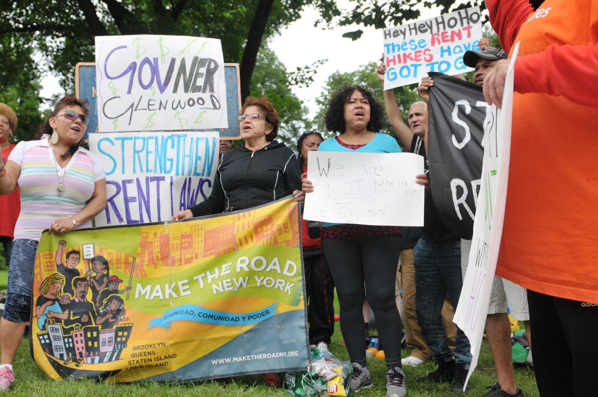 Photos: Rent protest campout