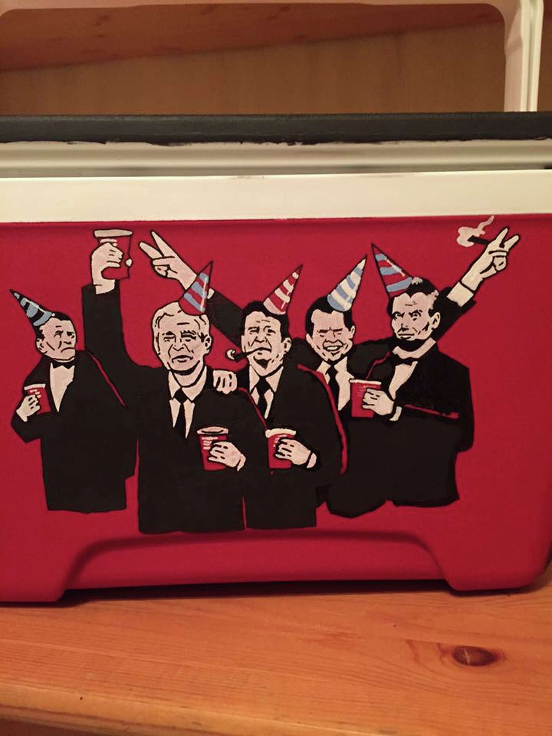 These awesome hand-painted coolers can help you win Fourth of July in Texas