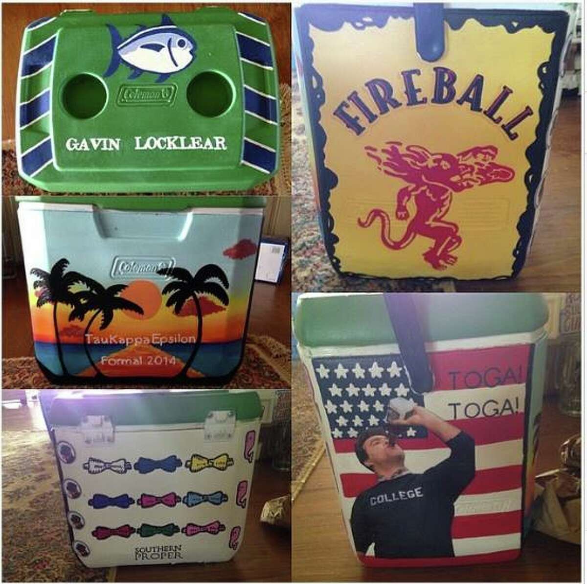 These awesome hand-painted coolers can help you win Fourth of July in Texas