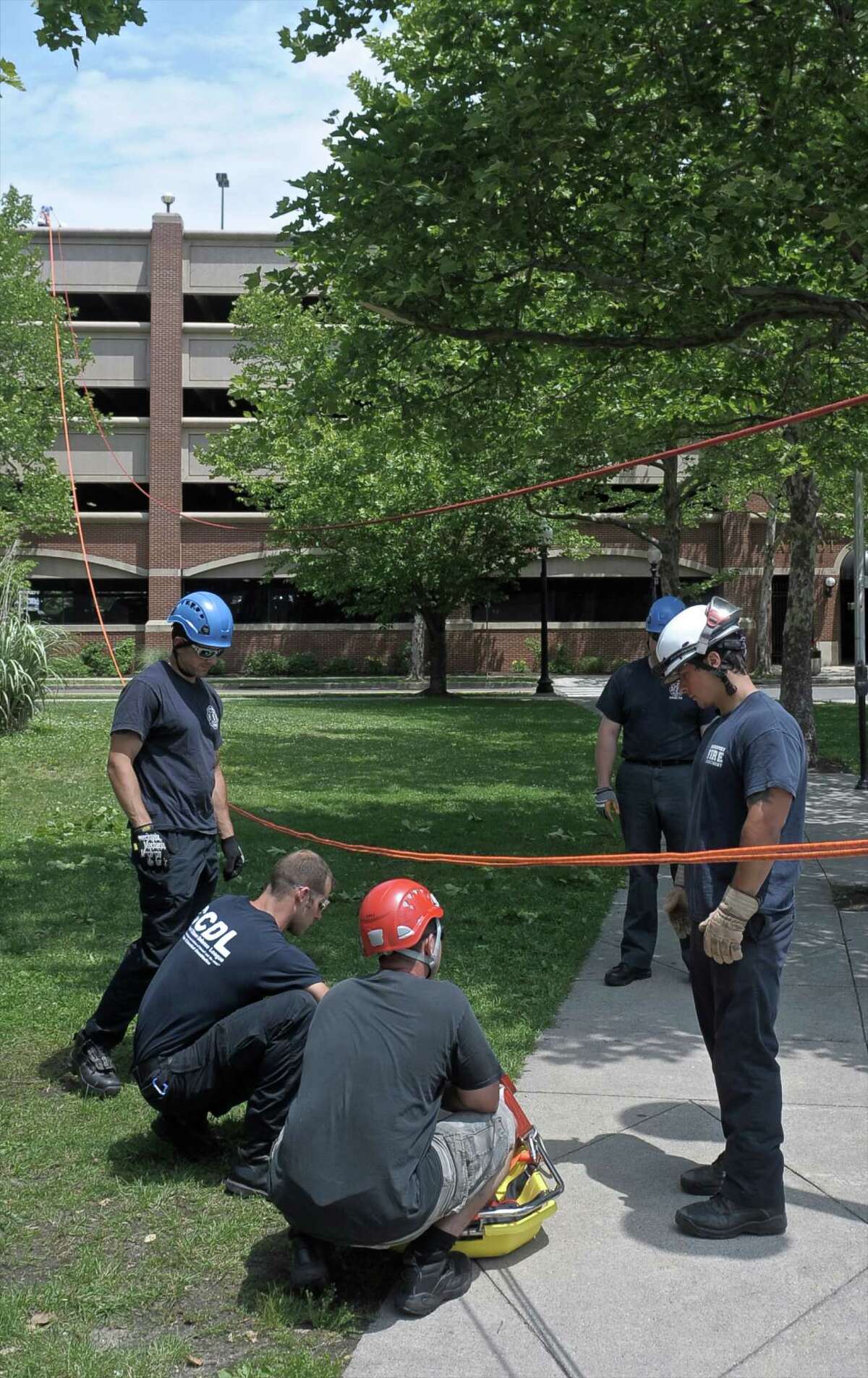 Firefighters learn the ropes