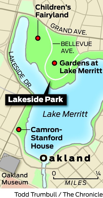 Fairy tales, gardens on shores of Lake Merritt