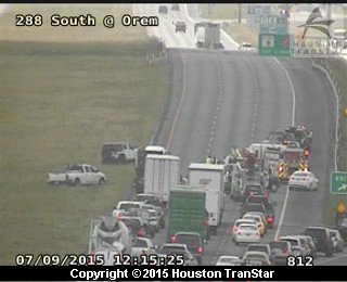 Texas 288 reopens after crash blocked freeway