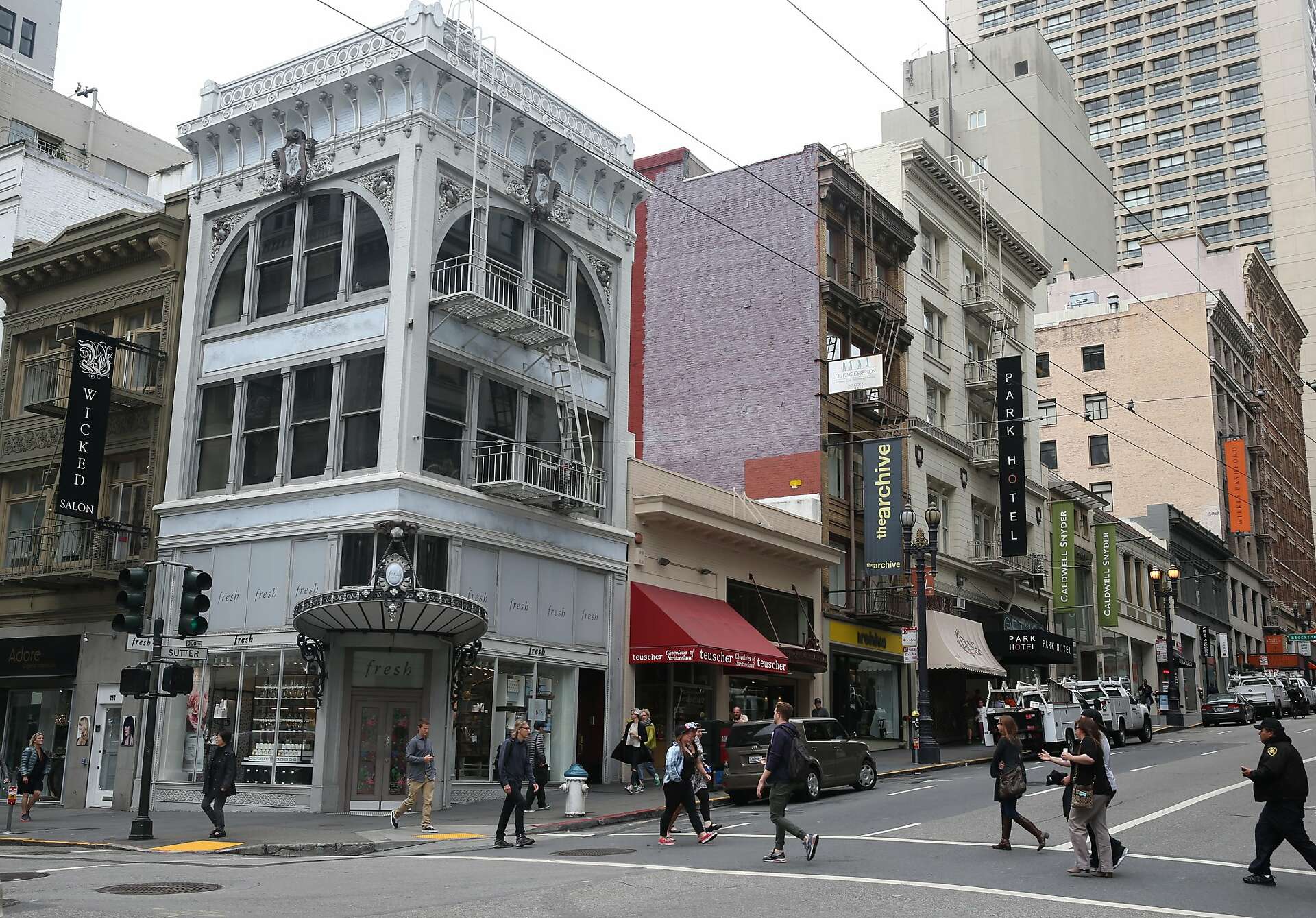 Strolling downtown S.F. along classic, classy Sutter Street