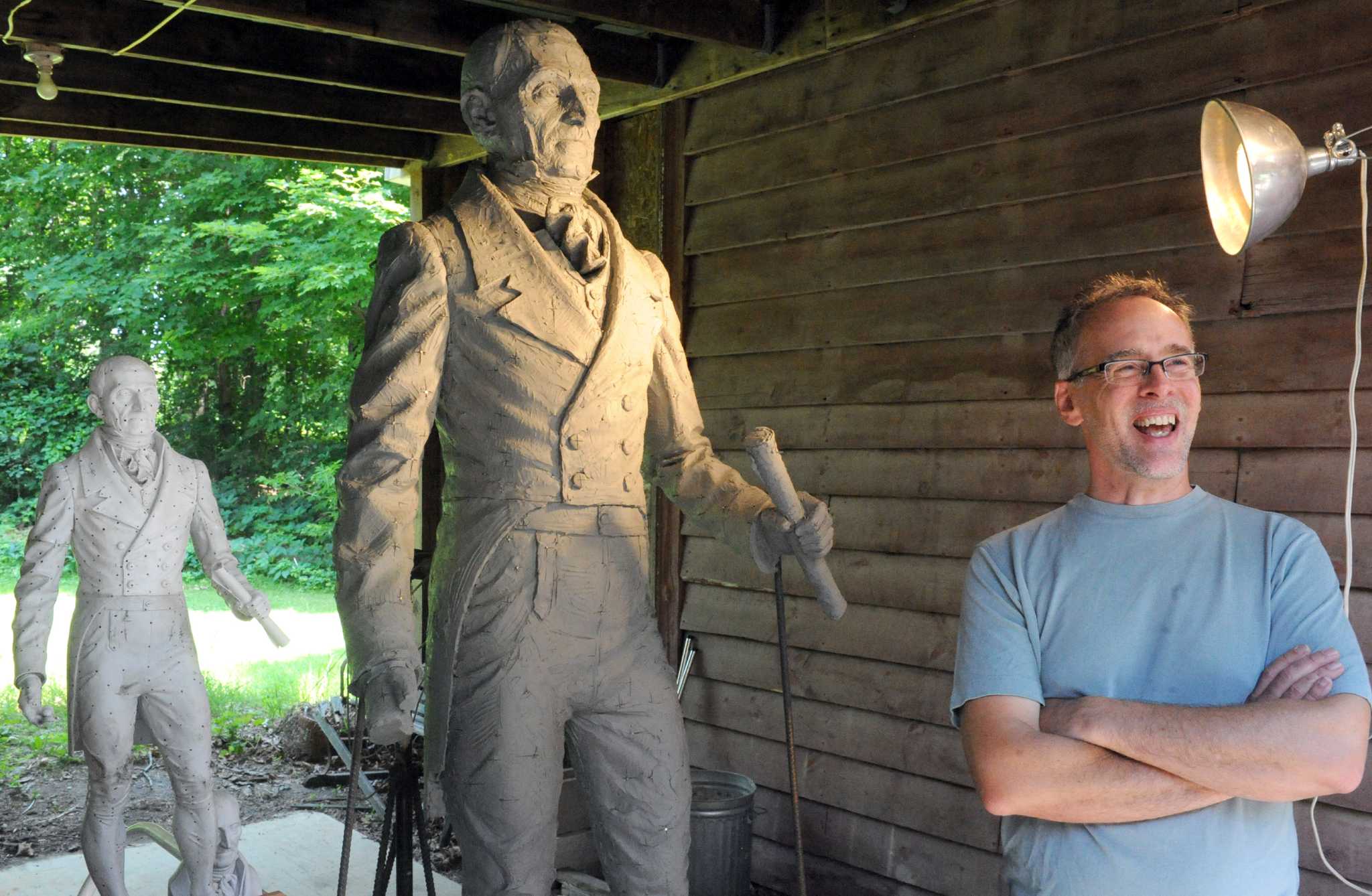 Sculptor brings Troy's 1st mayor to life