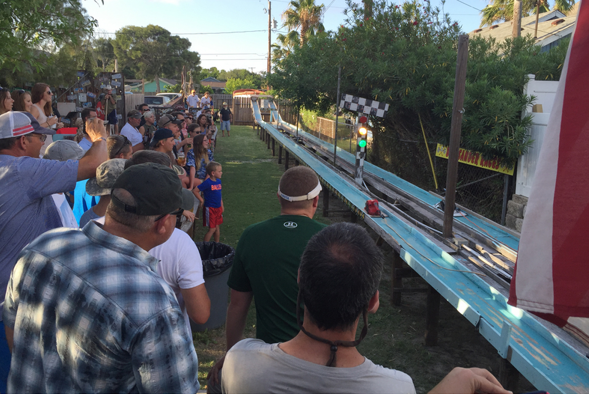Belt sander racing — where beer and power tools mix