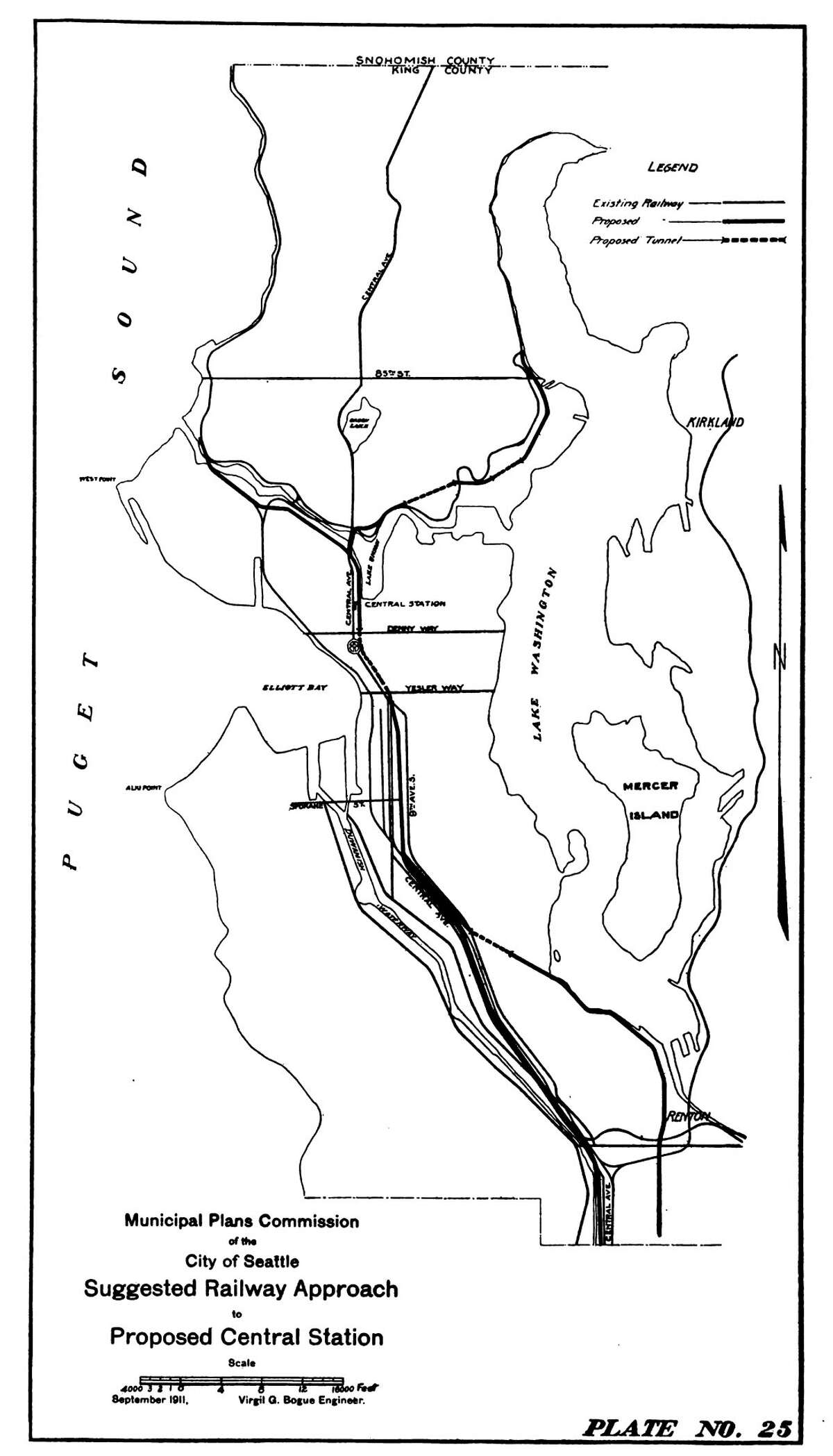 What would Seattle be like today if the 'Bogue' plan passed in 1912?