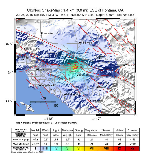 4.3 earthquake rattles Southern California