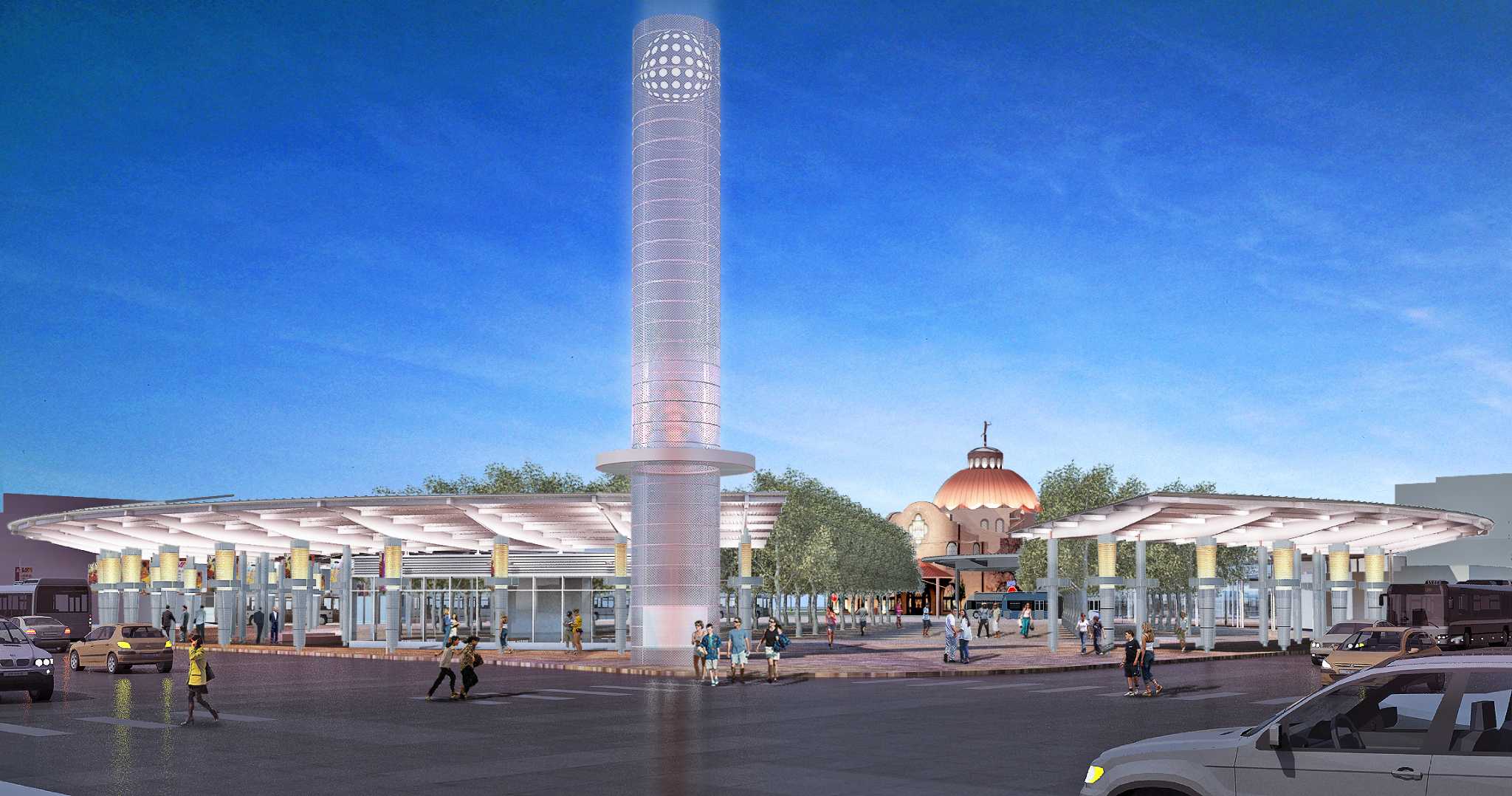 Sculpture will light the way to new transit center