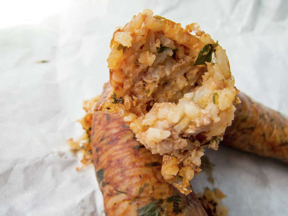 Smoked boudin is a Houston barbecue classic