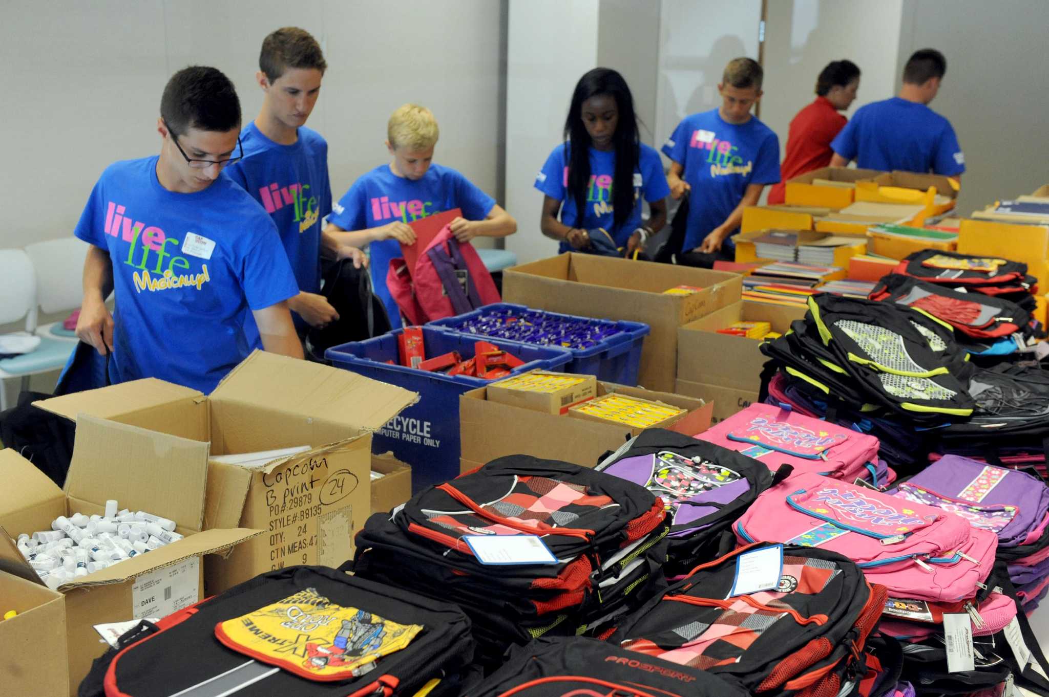 Photos: Backpacks packed and ready to go