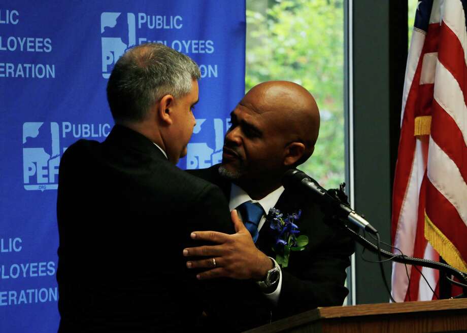 Pledging to move forward, a new PEF president is sworn in - Times Union