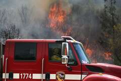 Lake County fire leaps firefighters’ line at Highway 20