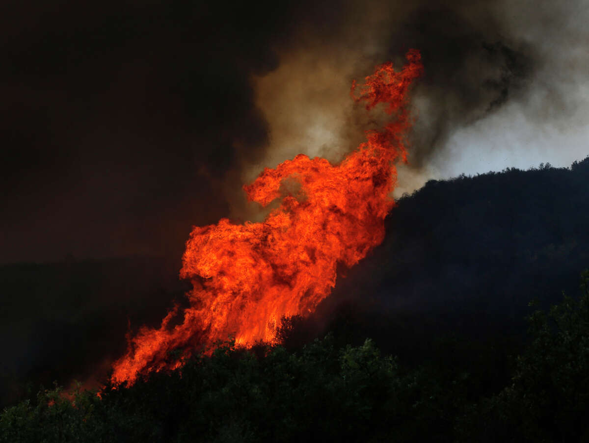 Lake County fire leaps firefighters’ line at Highway 20