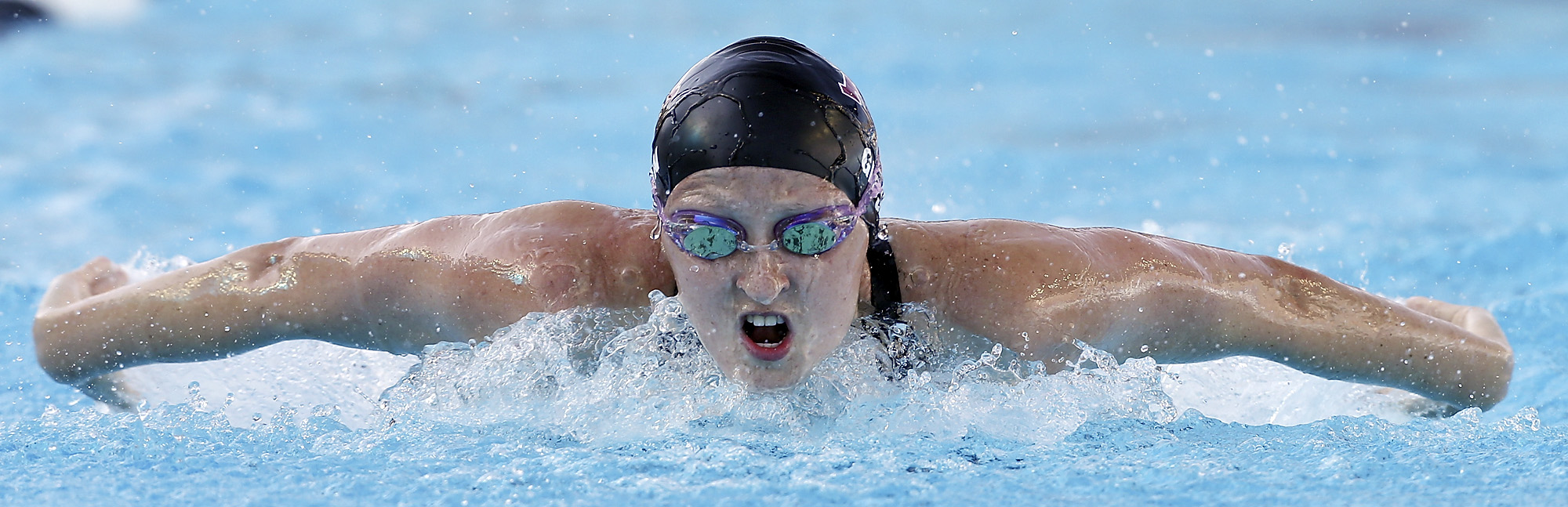 Reagan-ex Sarah Gibson enjoys her finest day as a swimmer