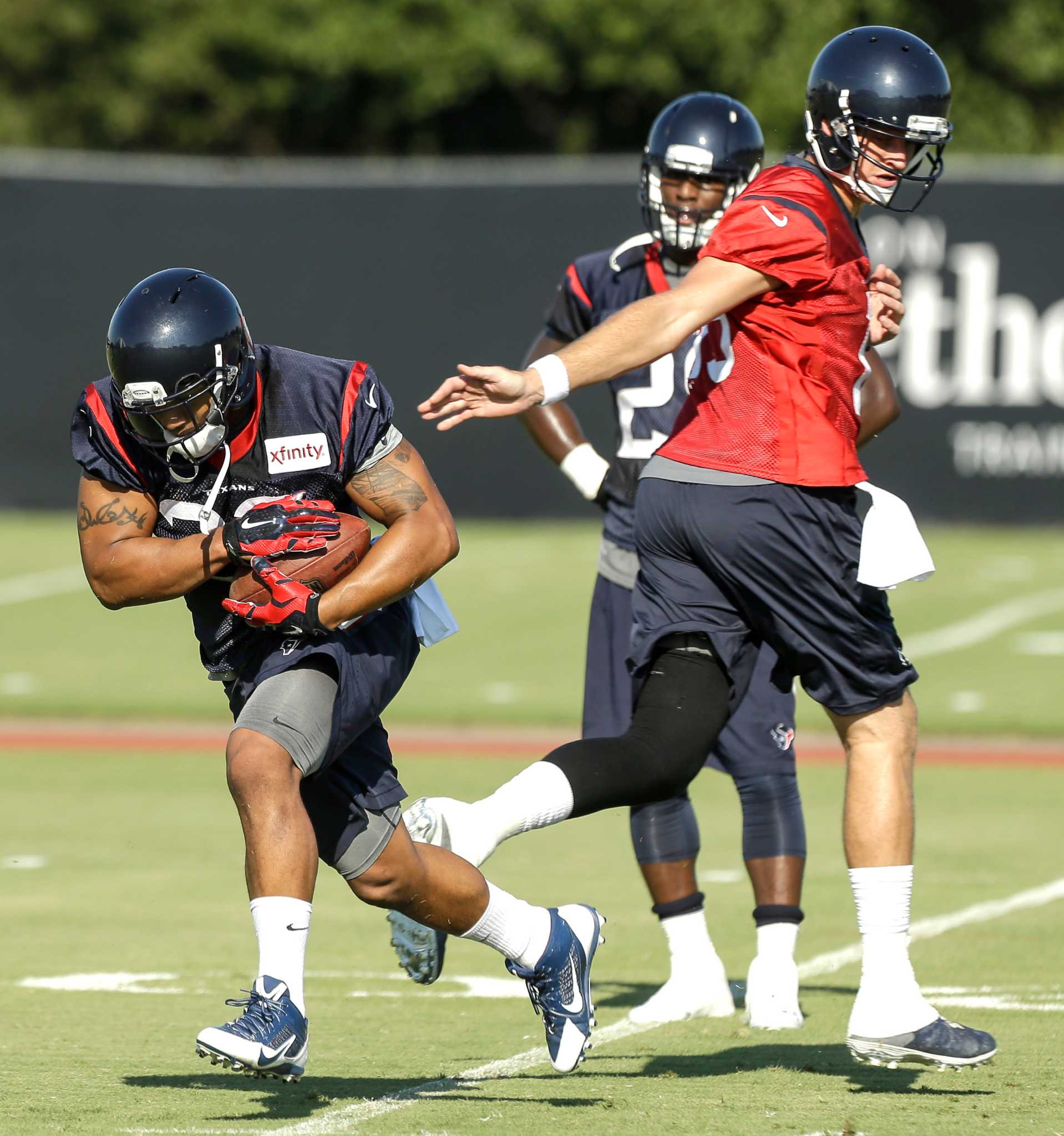 Polk sees opening with Texans, runs for daylight