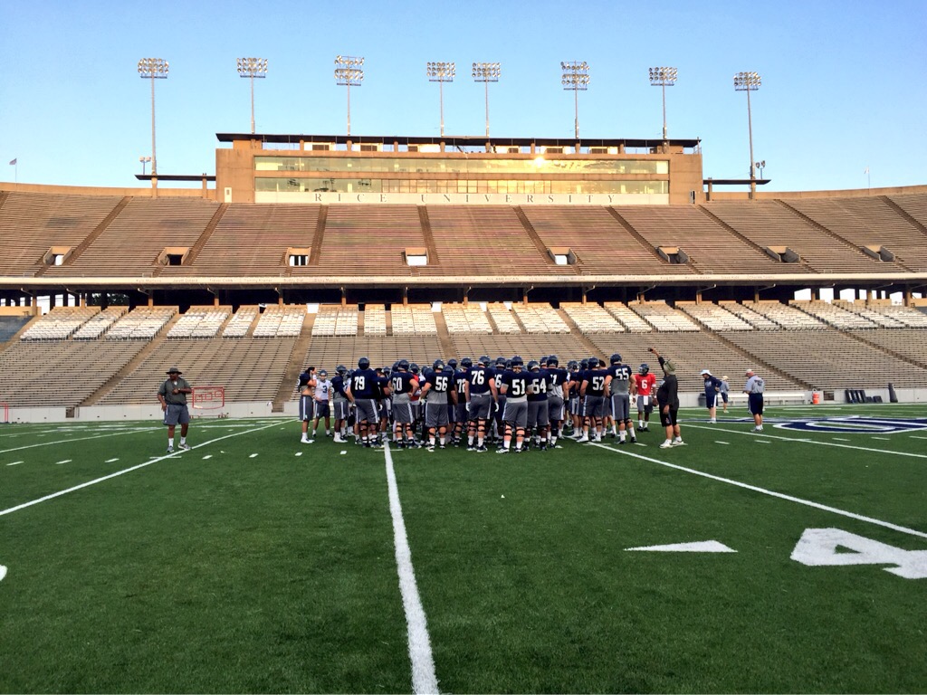 Rice football practice report: Aug. 14