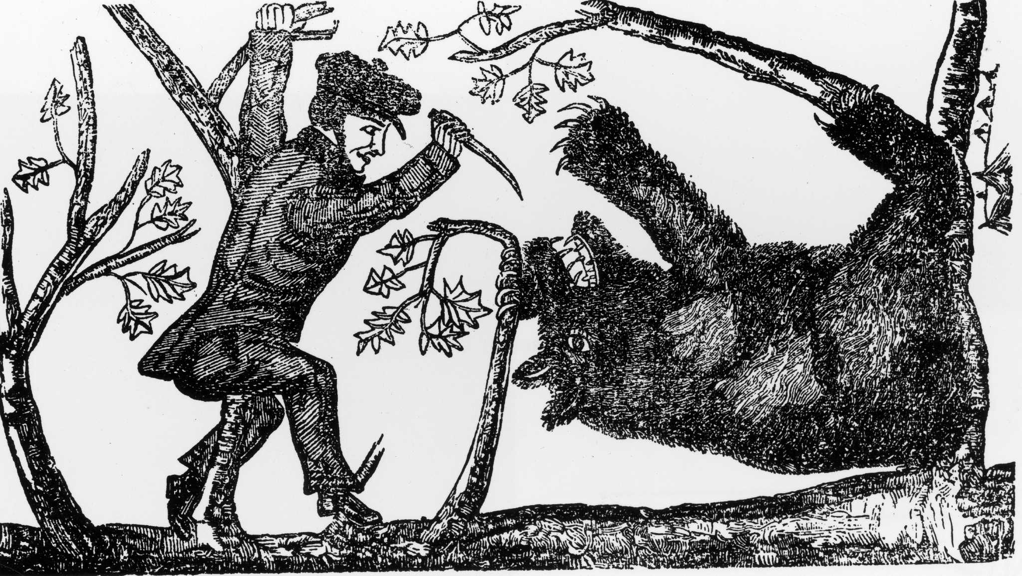 Historic depictions of the Davy Crockett legend