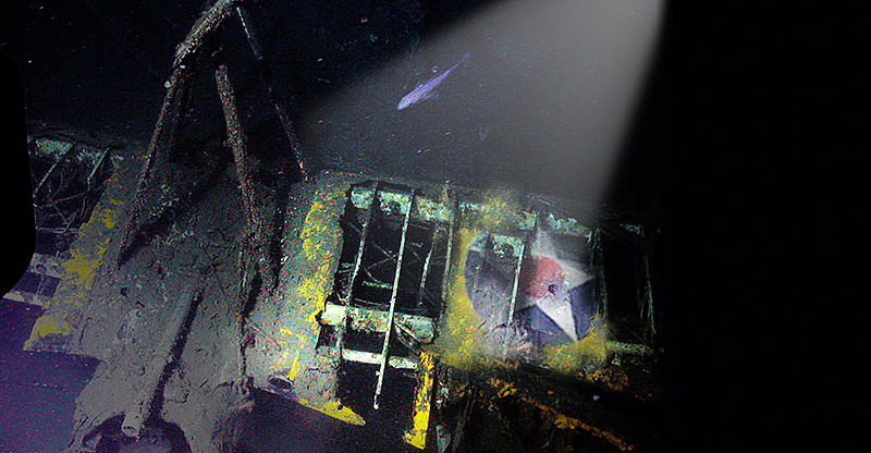 Flying aircraft carrier sunken at bottom of Pacific Ocean explored by ...