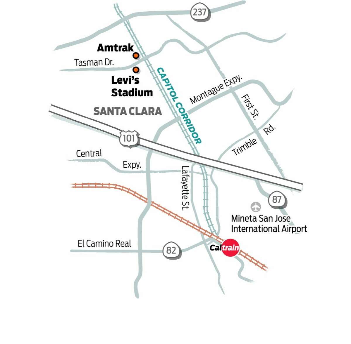 Interesting sights within walking distance of Caltrain stops