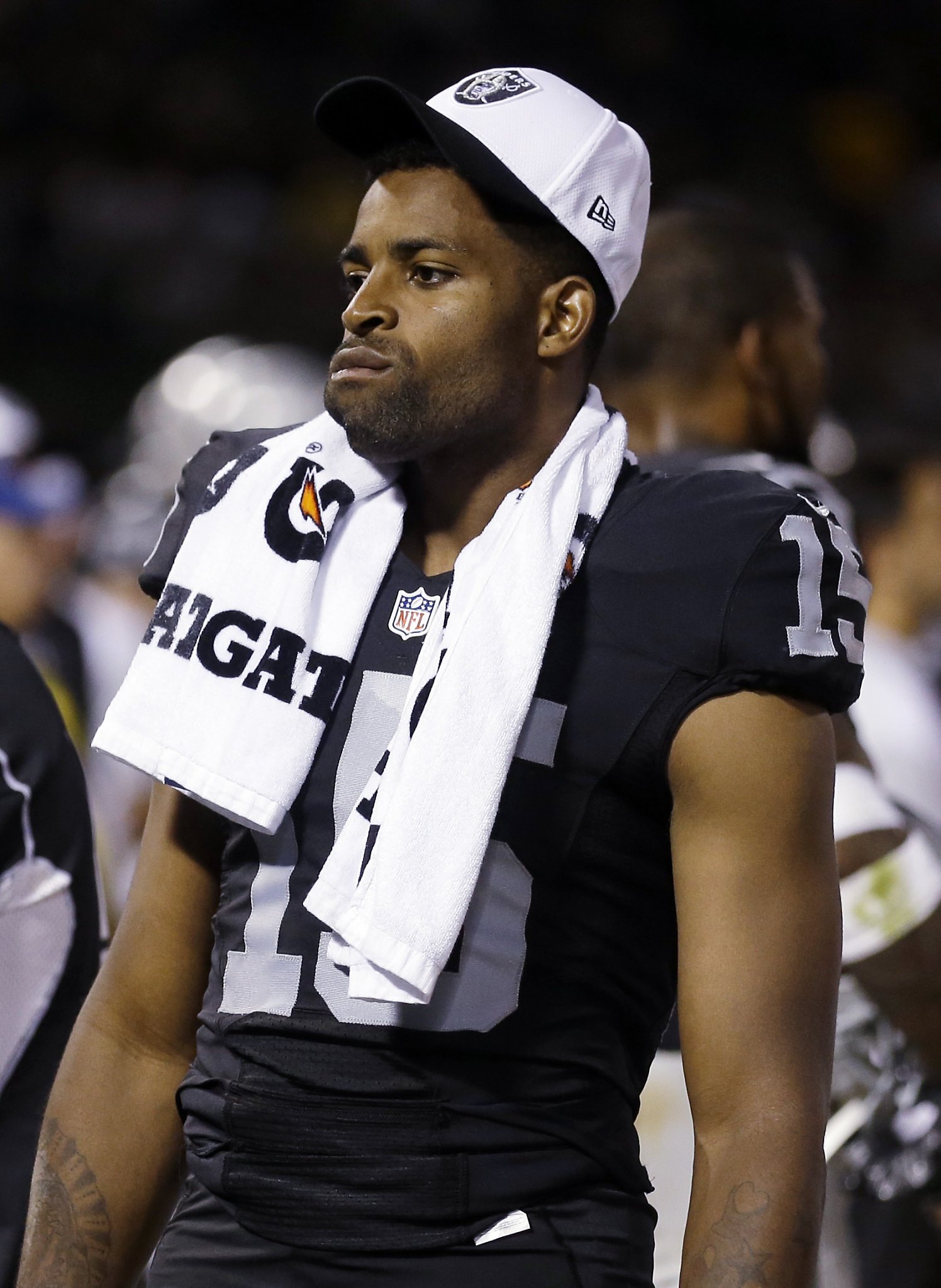 Raiders cornerback DJ Hayden has his hands full in practice