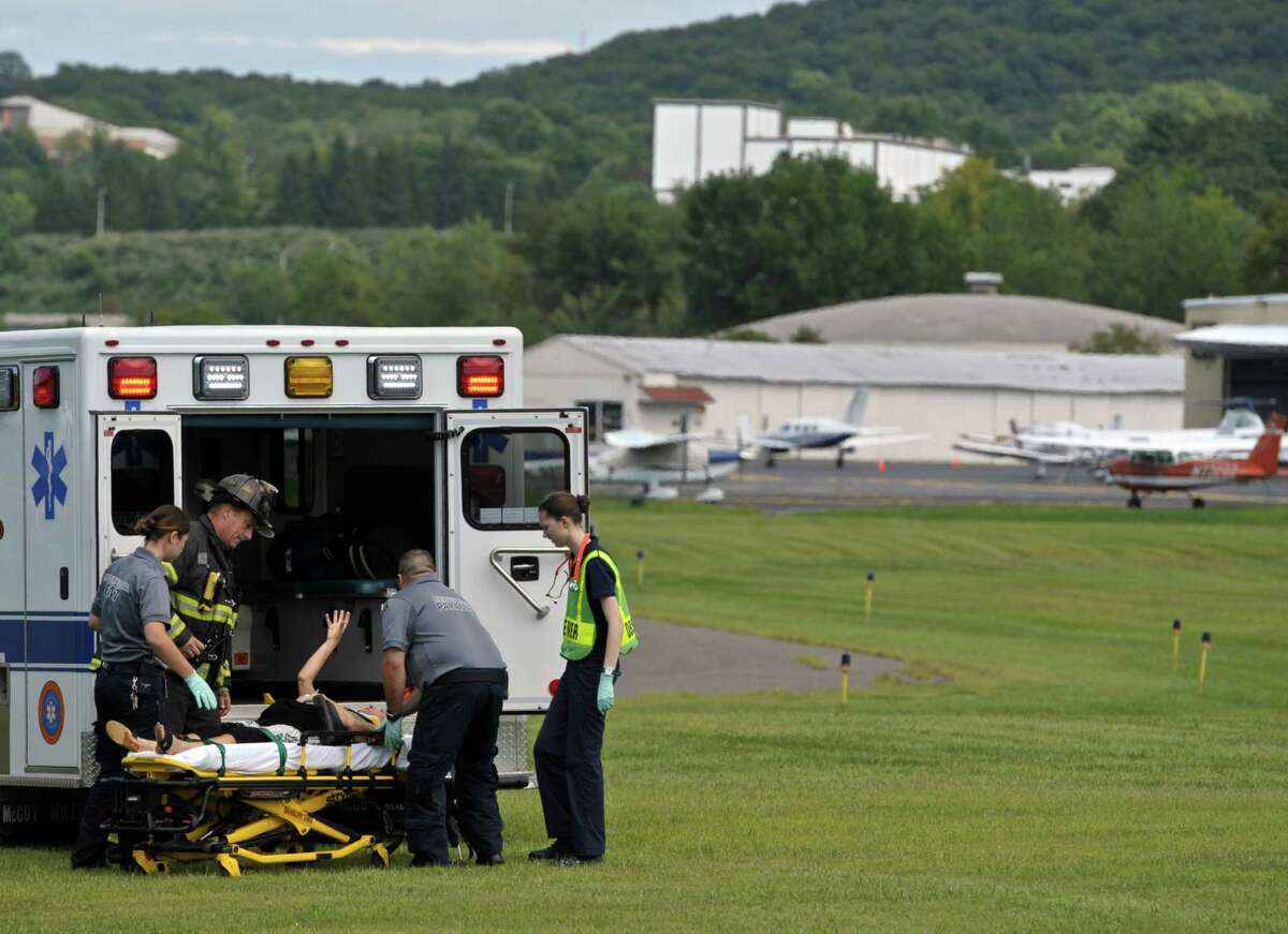 Plane skids off runway at Danbury airport