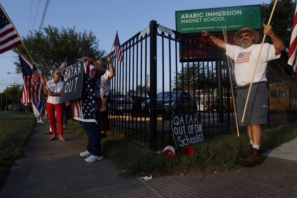 Supporters of Arabic immersion school show up for day two of classes