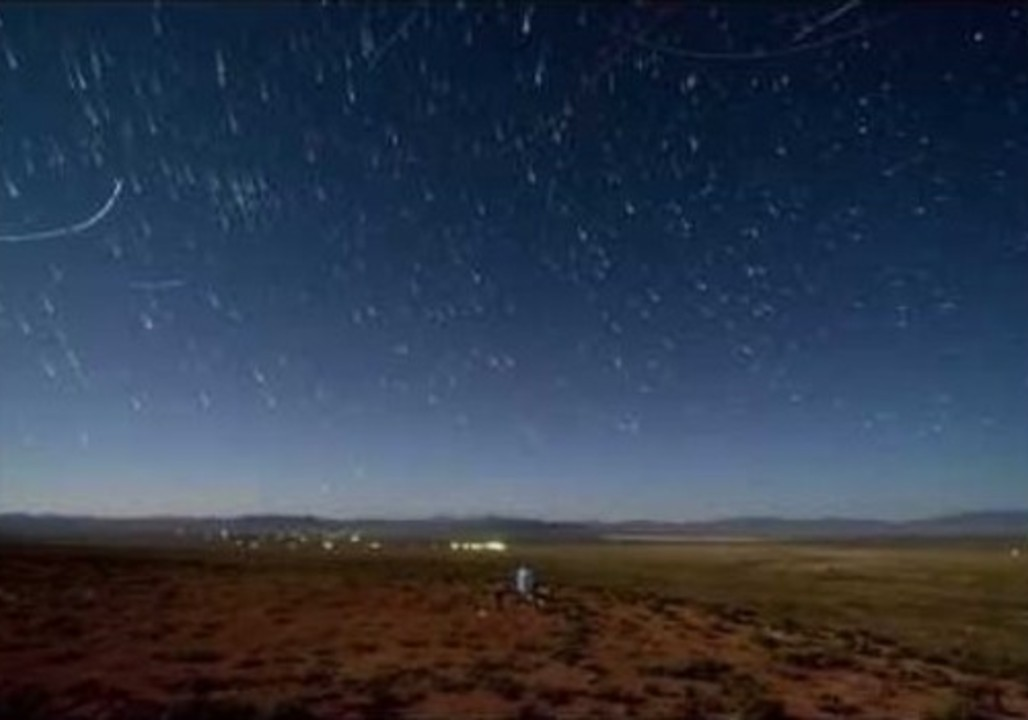 Military exercise creates crazy light show over desert