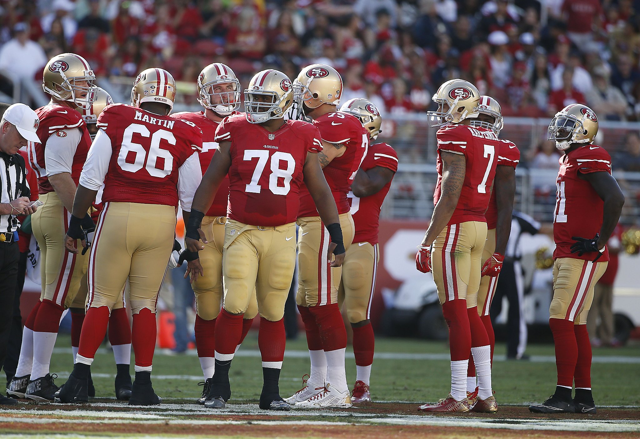 49ers’ offensive line remains unsettled