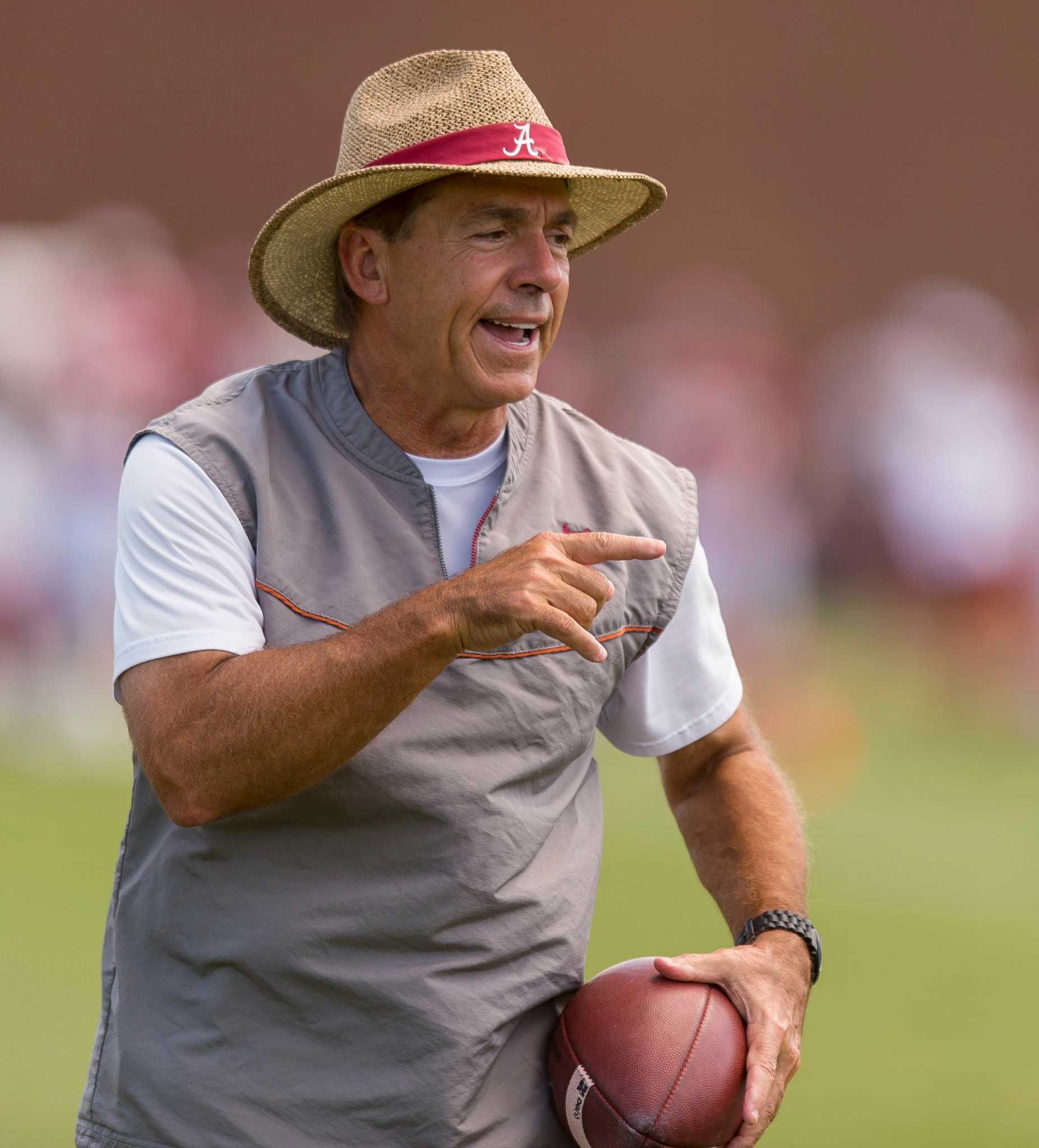 Video: University of Alabama coach Nick Saban dances, wobbles for Texas ...
