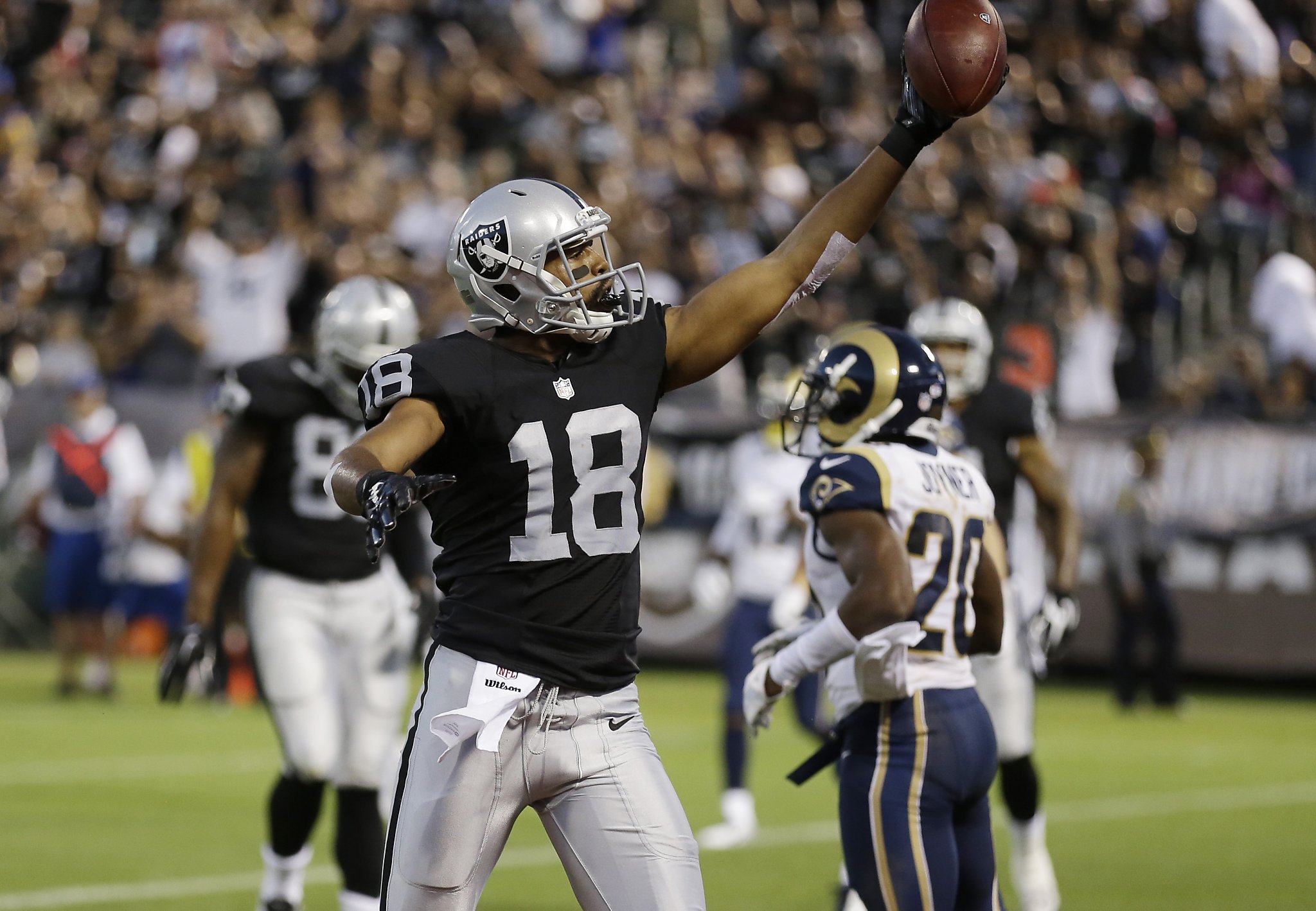 Raiders’ Andre Holmes back on the field