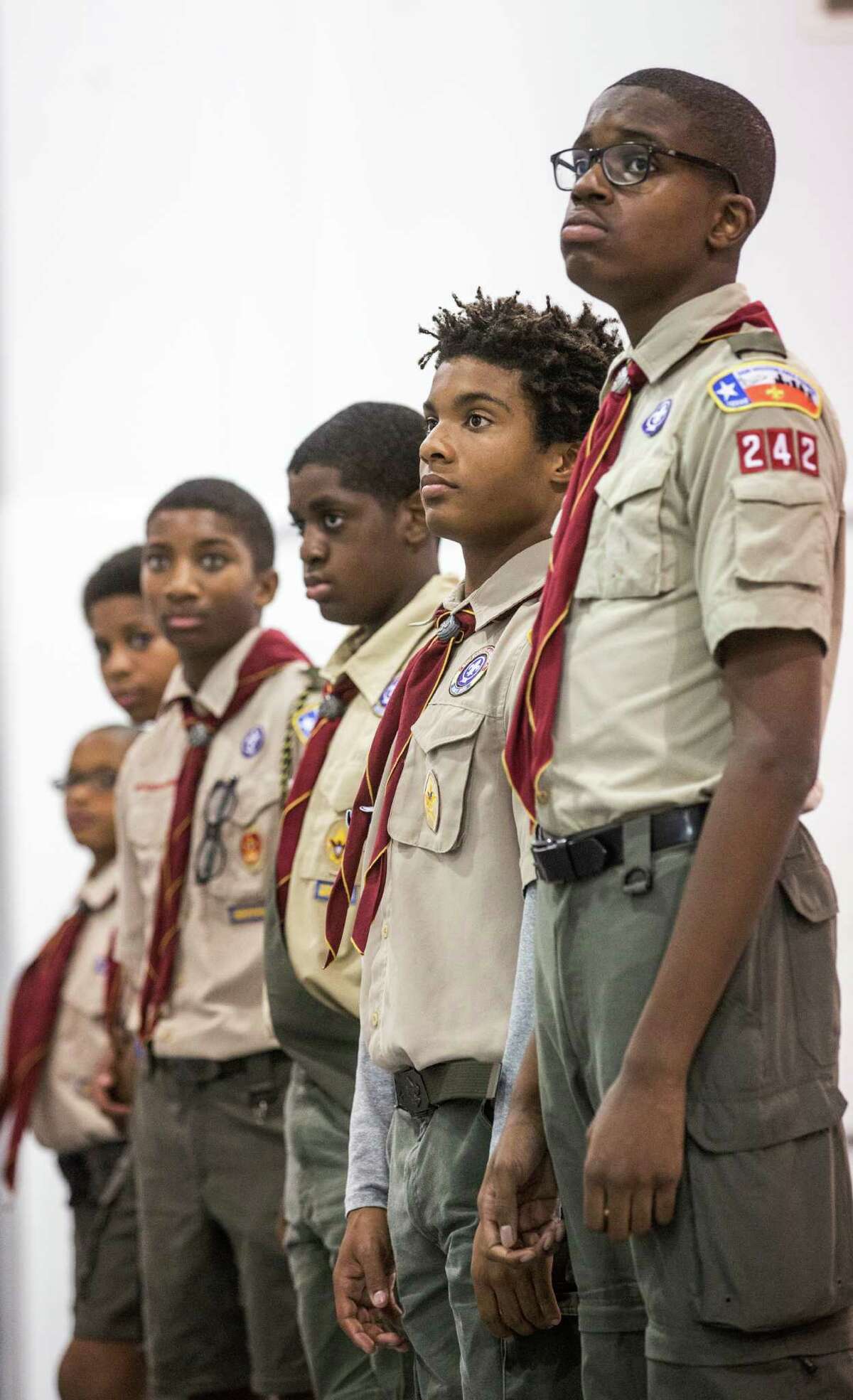 Troop 242 Rehearses for Celebration