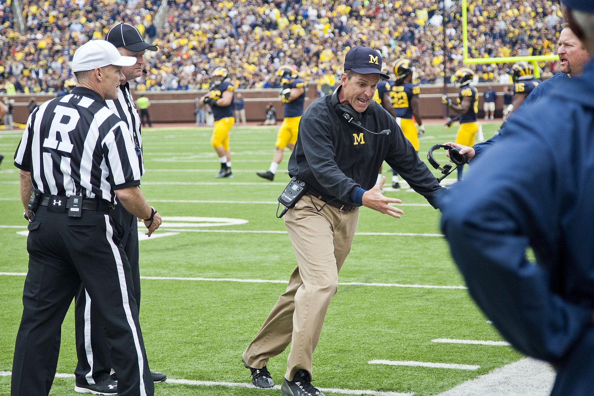 Jim Harbaugh’s home debut at Michigan a success