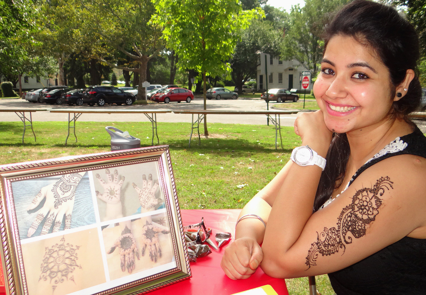 A colorful display of Indian culture on Town Hall Green