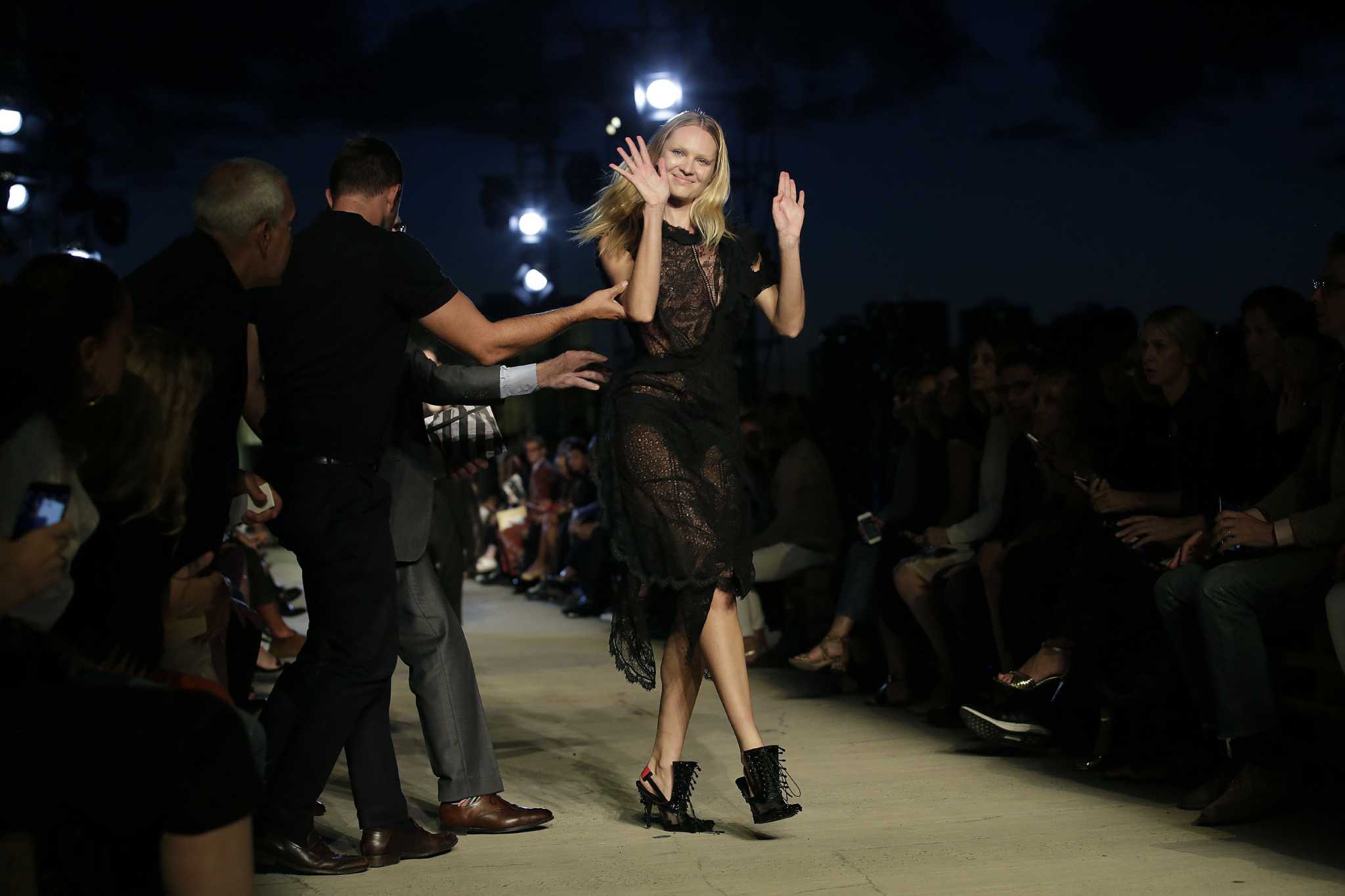 New York Fashion Week Givenchy model falls