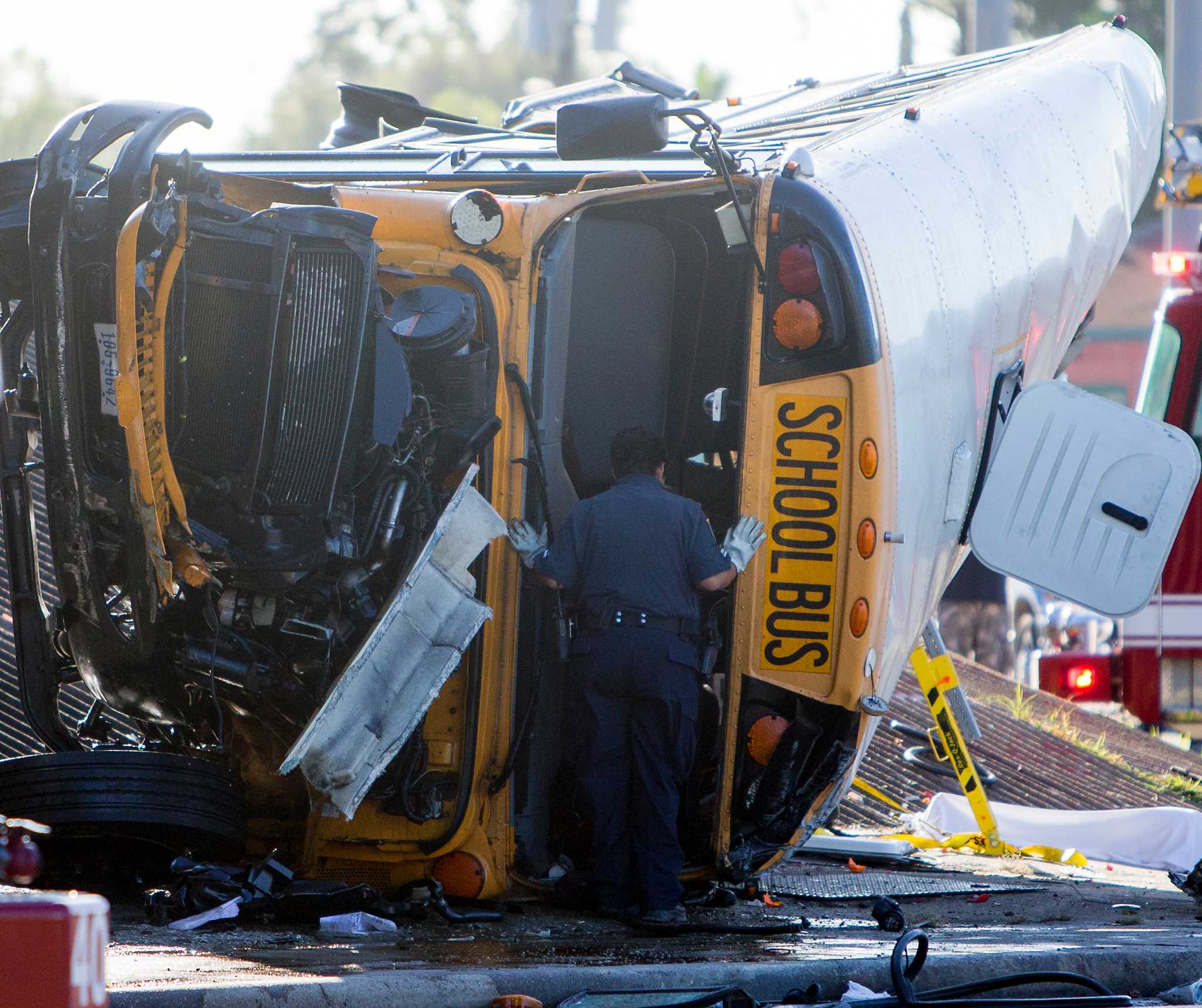 School bus crash kills 2 students, seriously injures 3