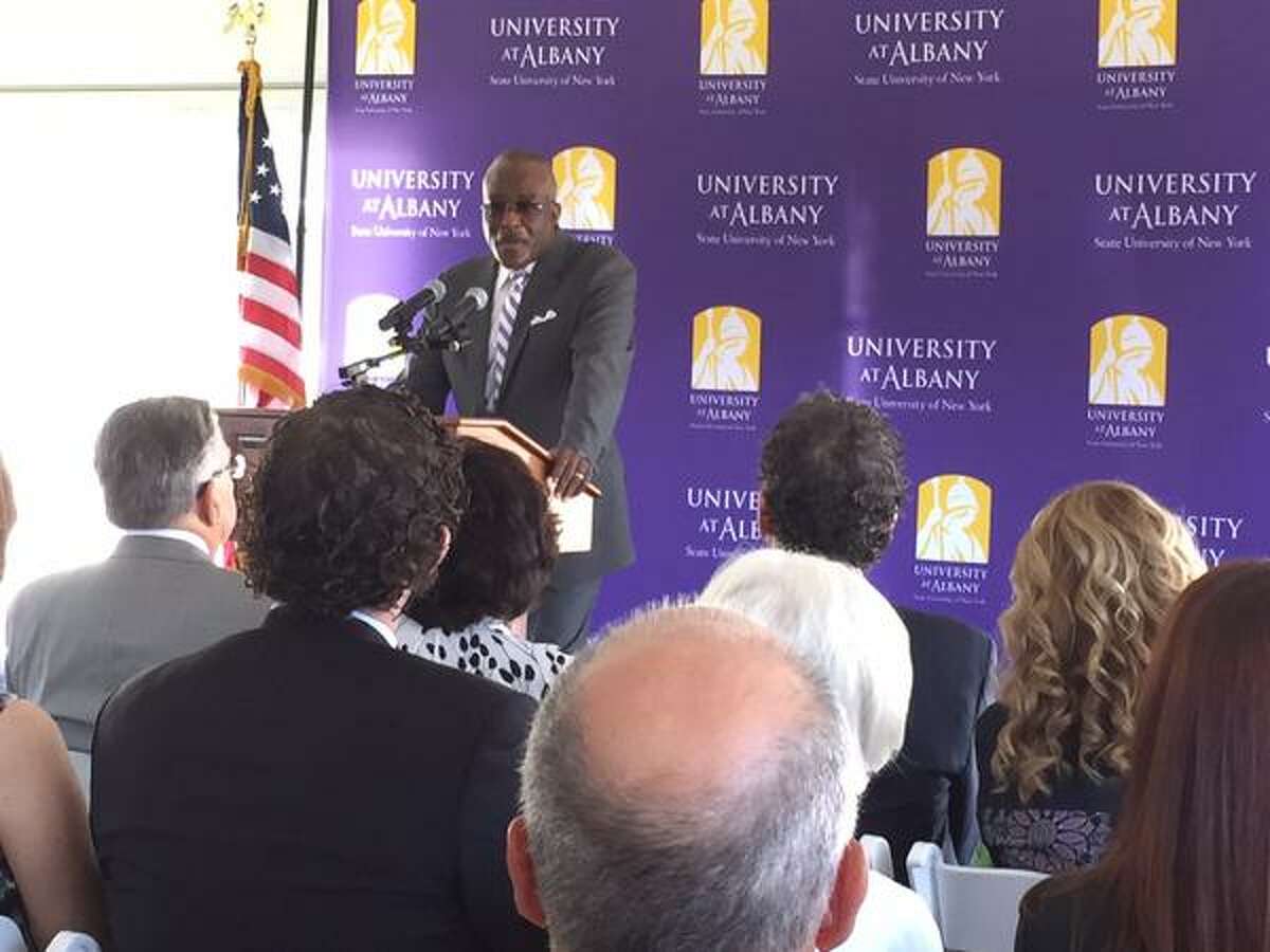 Photos: UAlbany names business building for Massry family