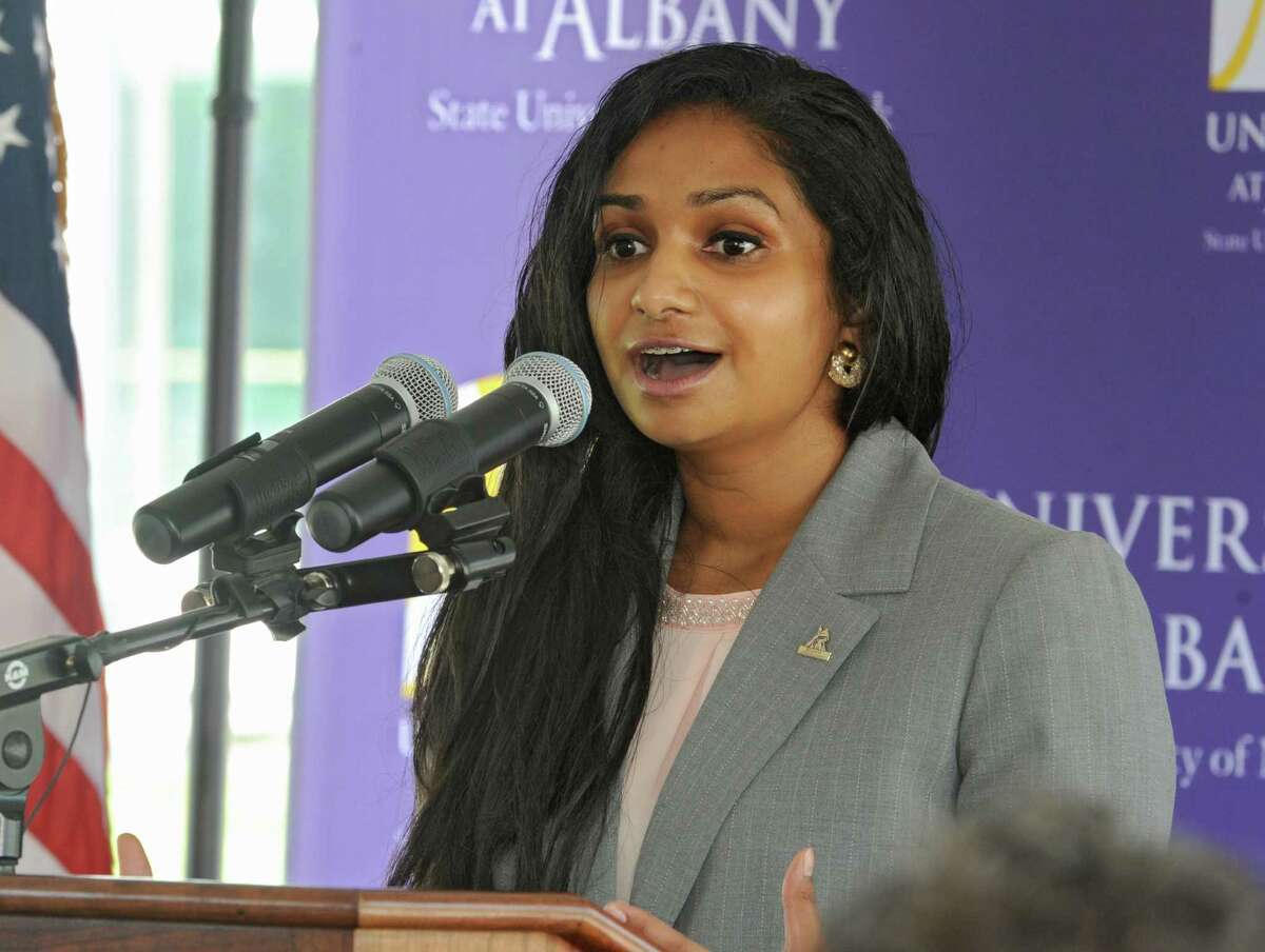 Photos: UAlbany names business building for Massry family
