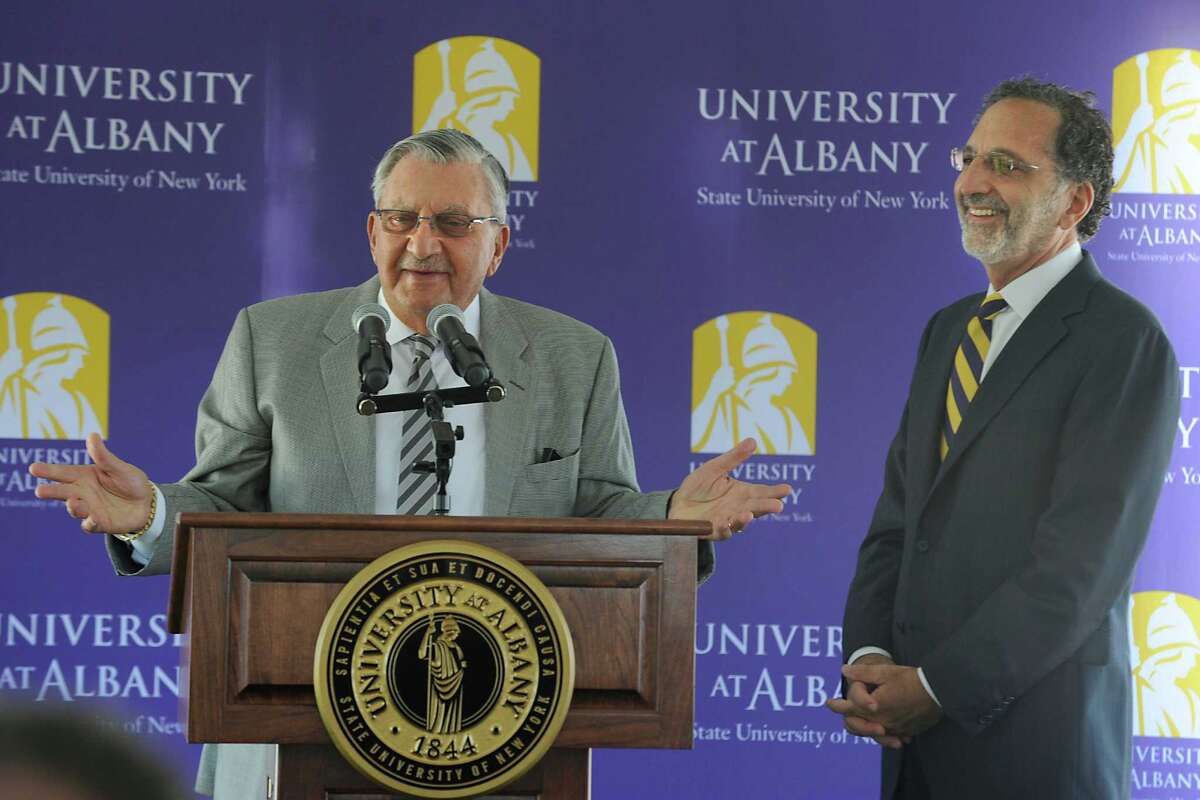 Photos: UAlbany names business building for Massry family