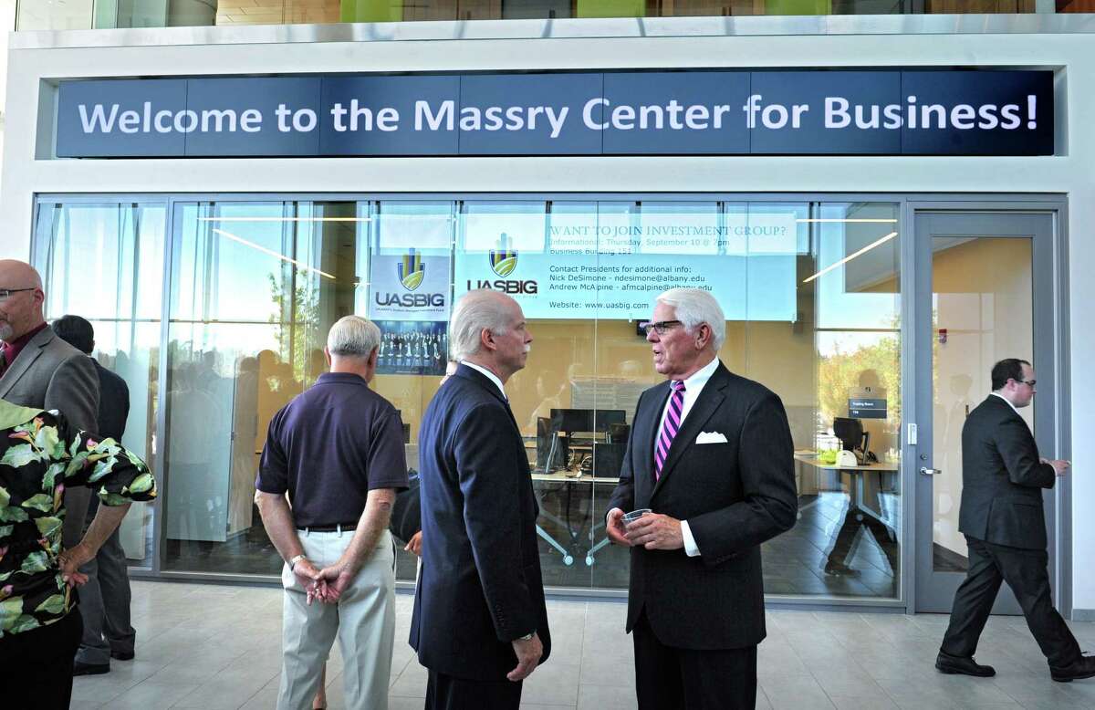 Photos: UAlbany names business building for Massry family