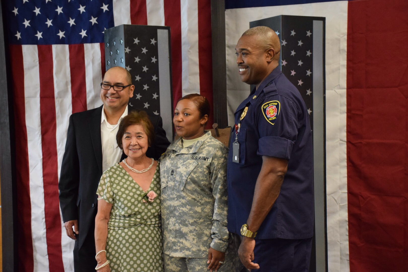 SAFD honors Army medic who saved arson investigator's life