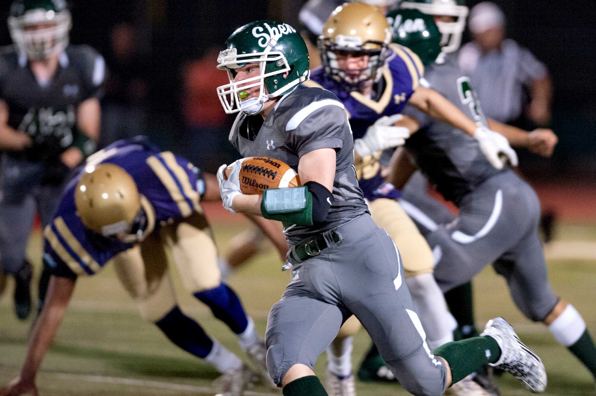 Shen football rolls to 48-28 win over CBA