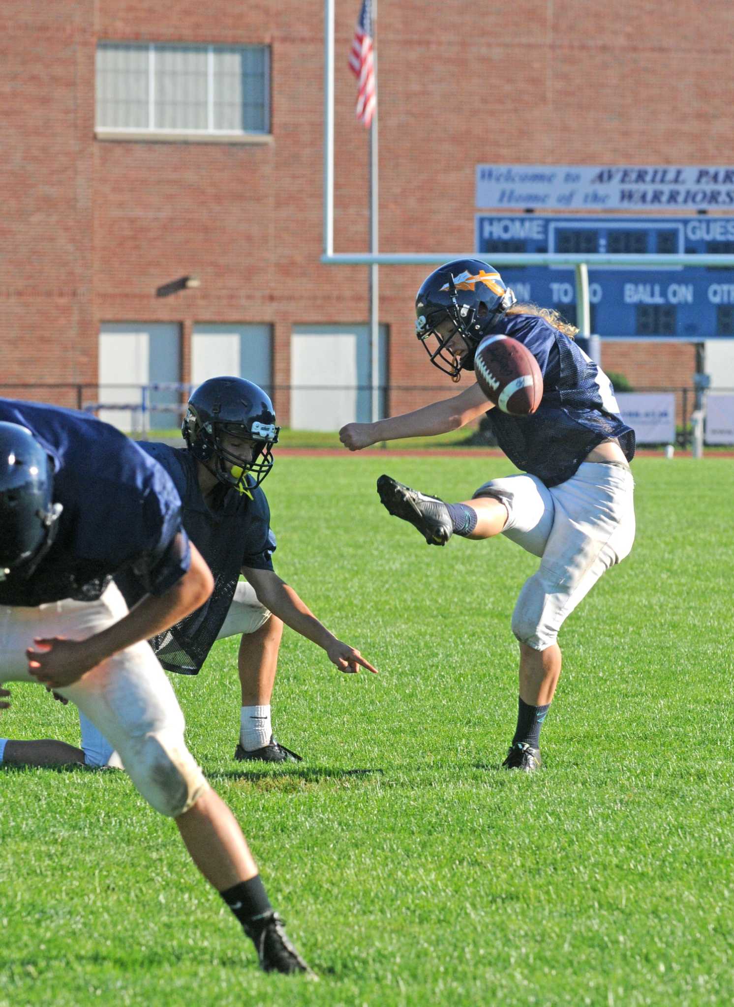 For Averill Park's Amanda Young, football is a real kick