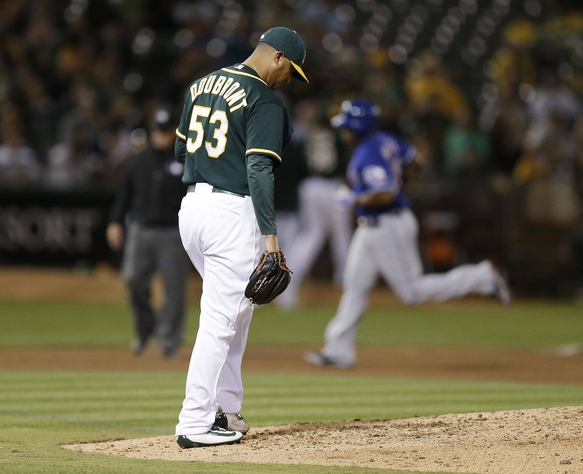 Rangers hammer A’s Felix Doubront again