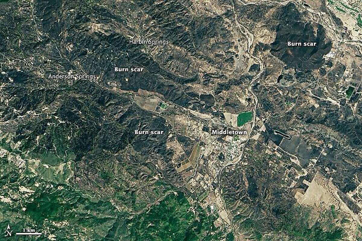 NASA satellite captures sprawling burn scar left by Valley Fire