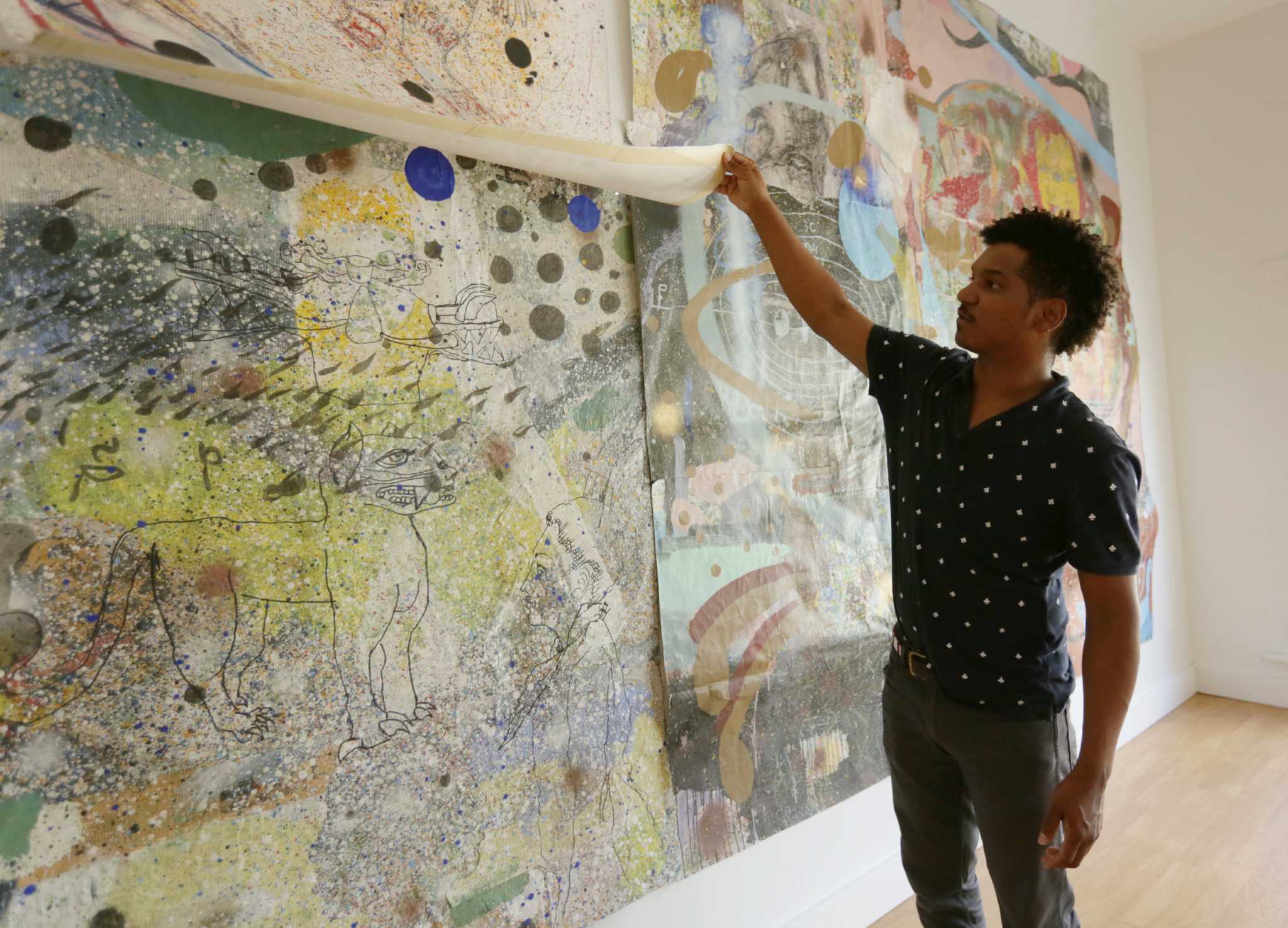 A look behind the scenes as an artist prepares for an exhibit