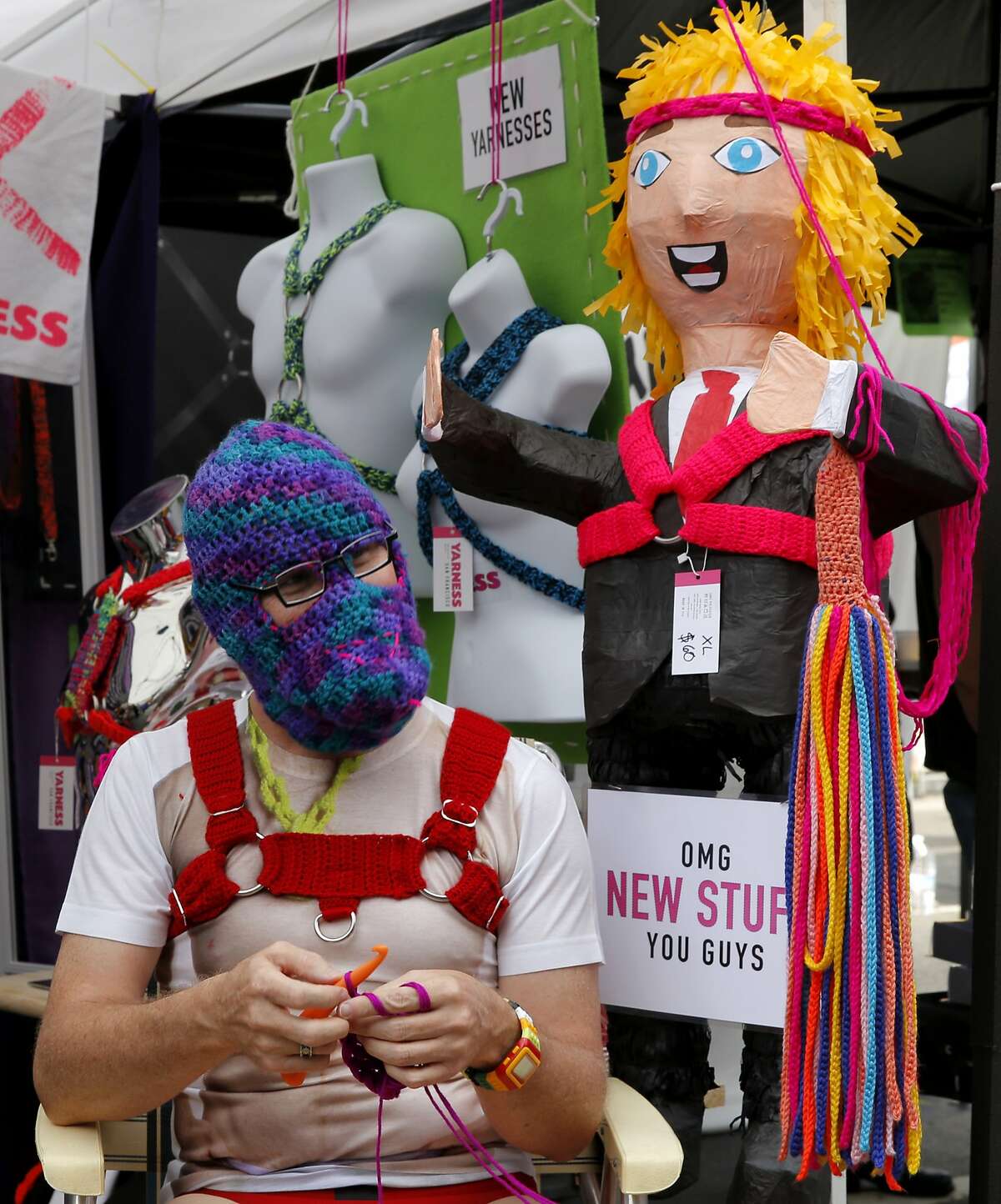 Is that a guy in a diaper at Folsom Street Fair? Of course it is