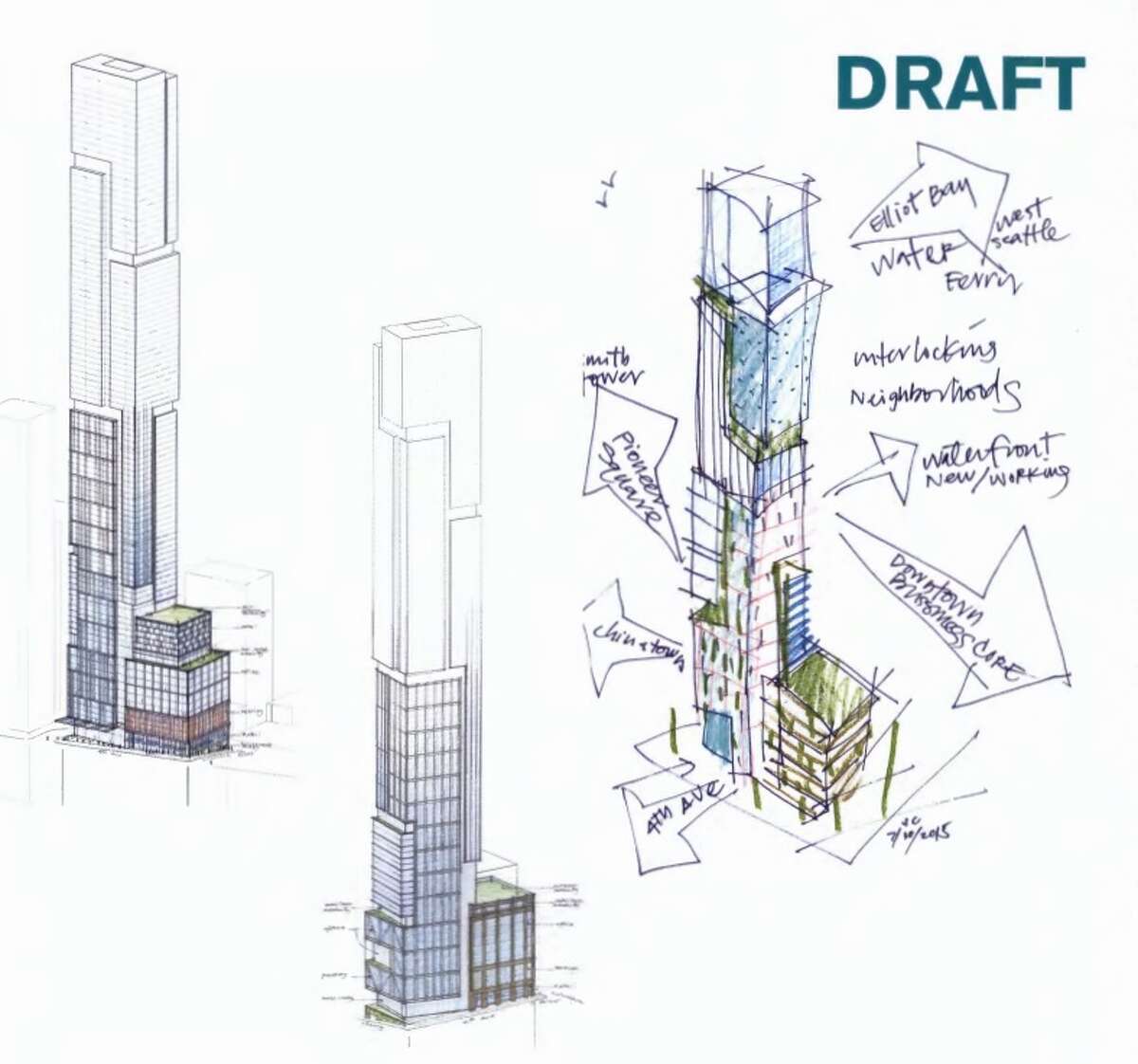 Seattle's tallest tower plan scaled back to 100 stories or less
