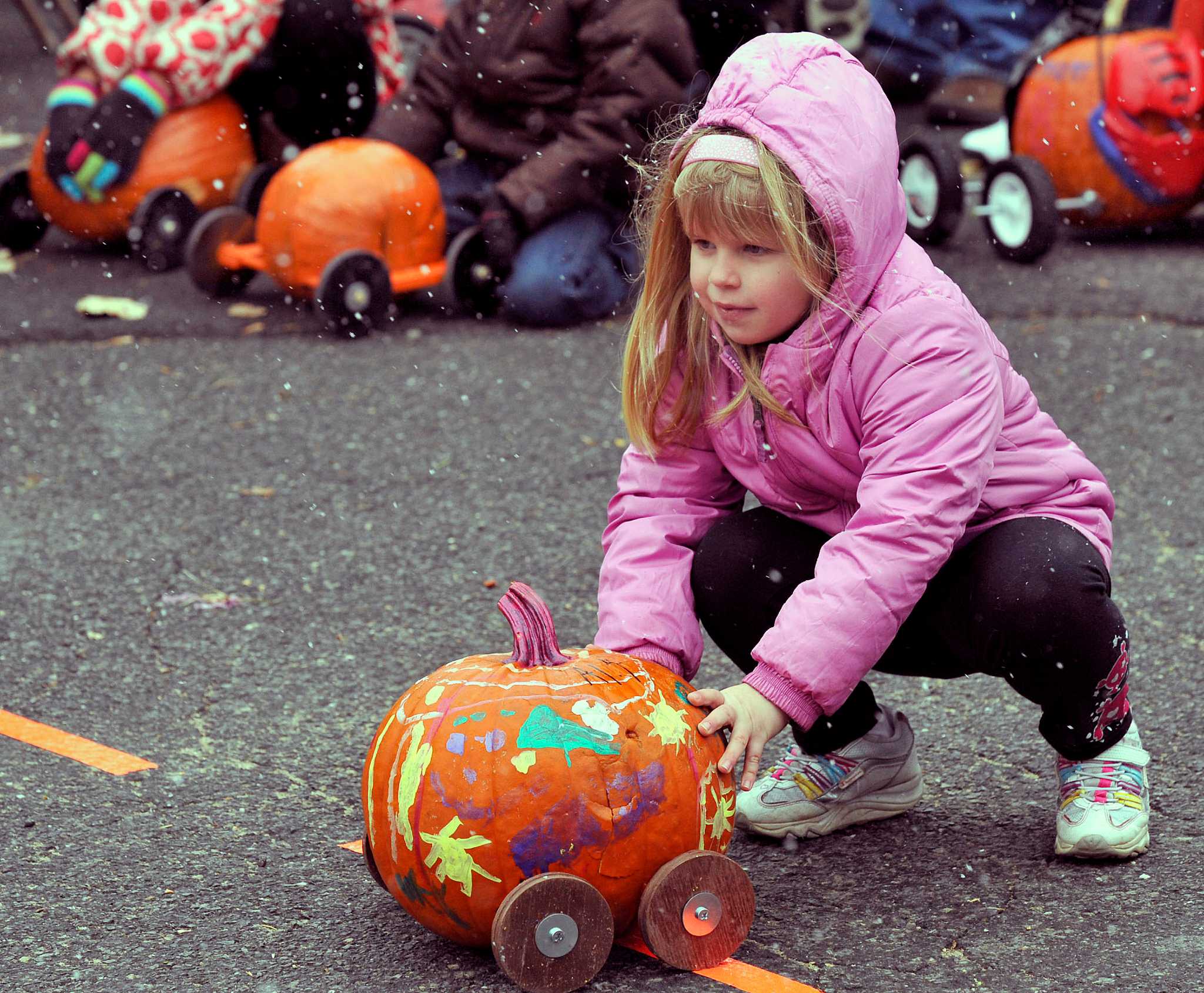 Preparing for the great Newtown Lions Pumpkin Race